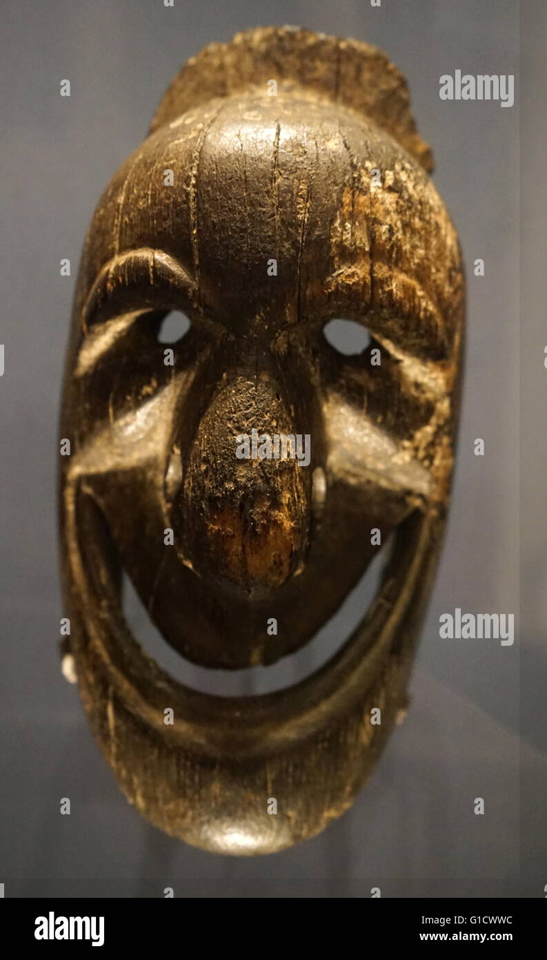 Wooden festival mask from the Republic of Vanuatu. The mask is known as ...