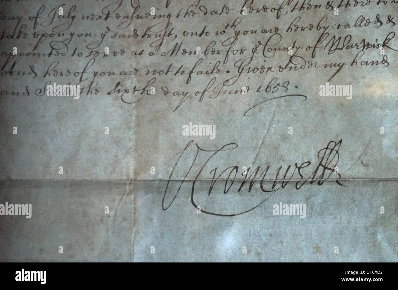 Cromwell signature hi-res stock photography and images - Alamy