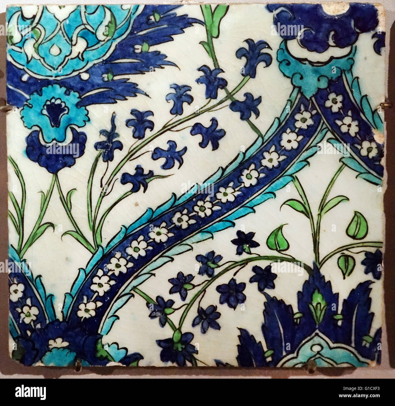 Damascus tiles from Syria. Dated 16th Century Stock Photo - Alamy