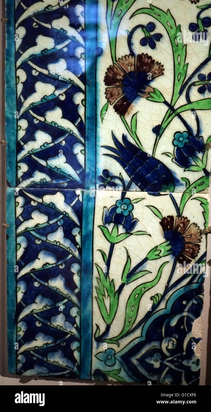 Damascus tiles from Syria. Dated 16th Century Stock Photo - Alamy
