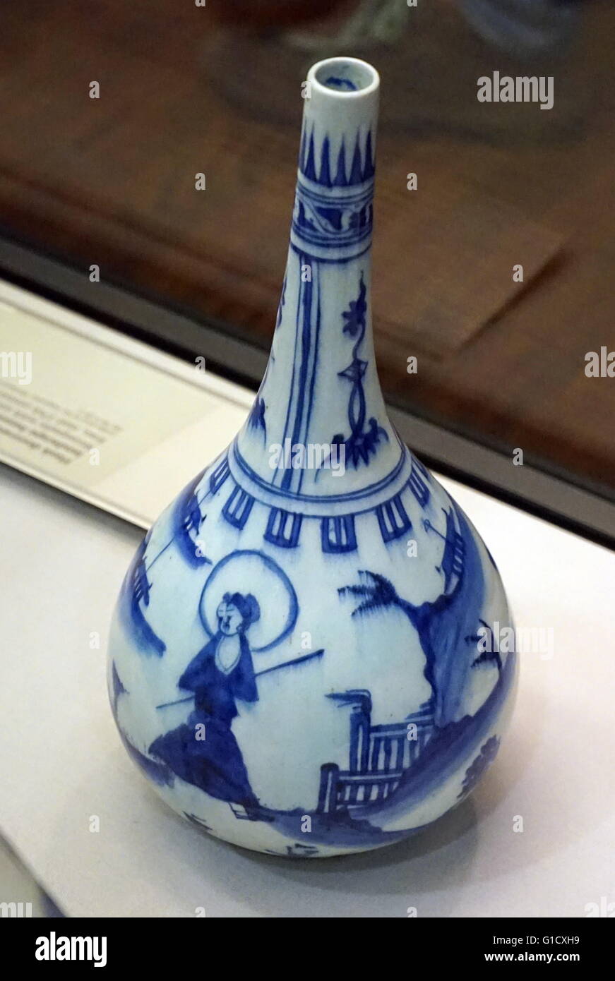 Flask decorated with figures based on Chinese immortals. Dated 17th ...