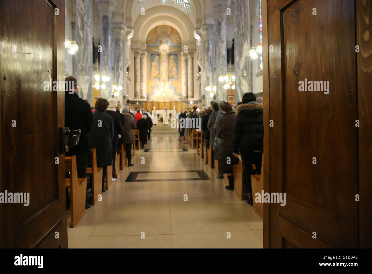 The Basilica of the Visitation. Holy Year of Mercy. The rite of opening ...