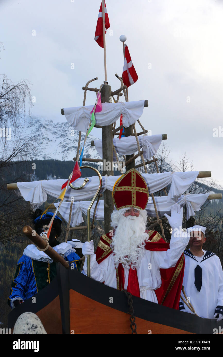 Saint Nicholas parade. Saint-Nicolas de Veroce. France Stock Photo - Alamy