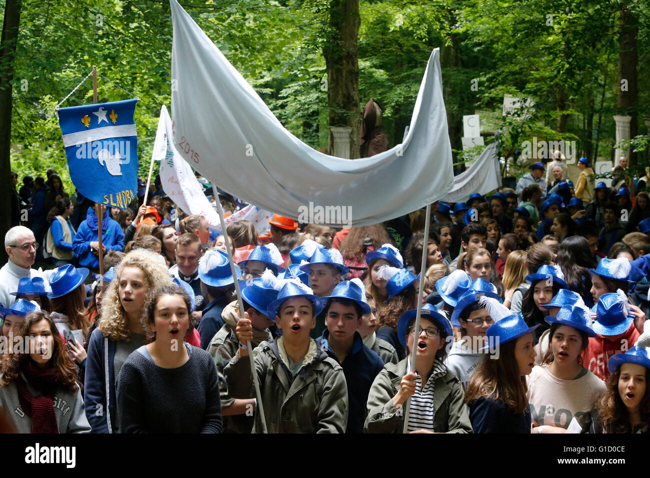 FRAT catholic youth camp. Jambville. France Stock Photo - Alamy