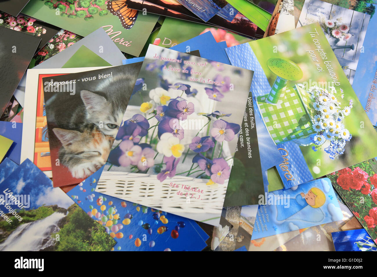 Liturgical postcards. France Stock Photo - Alamy