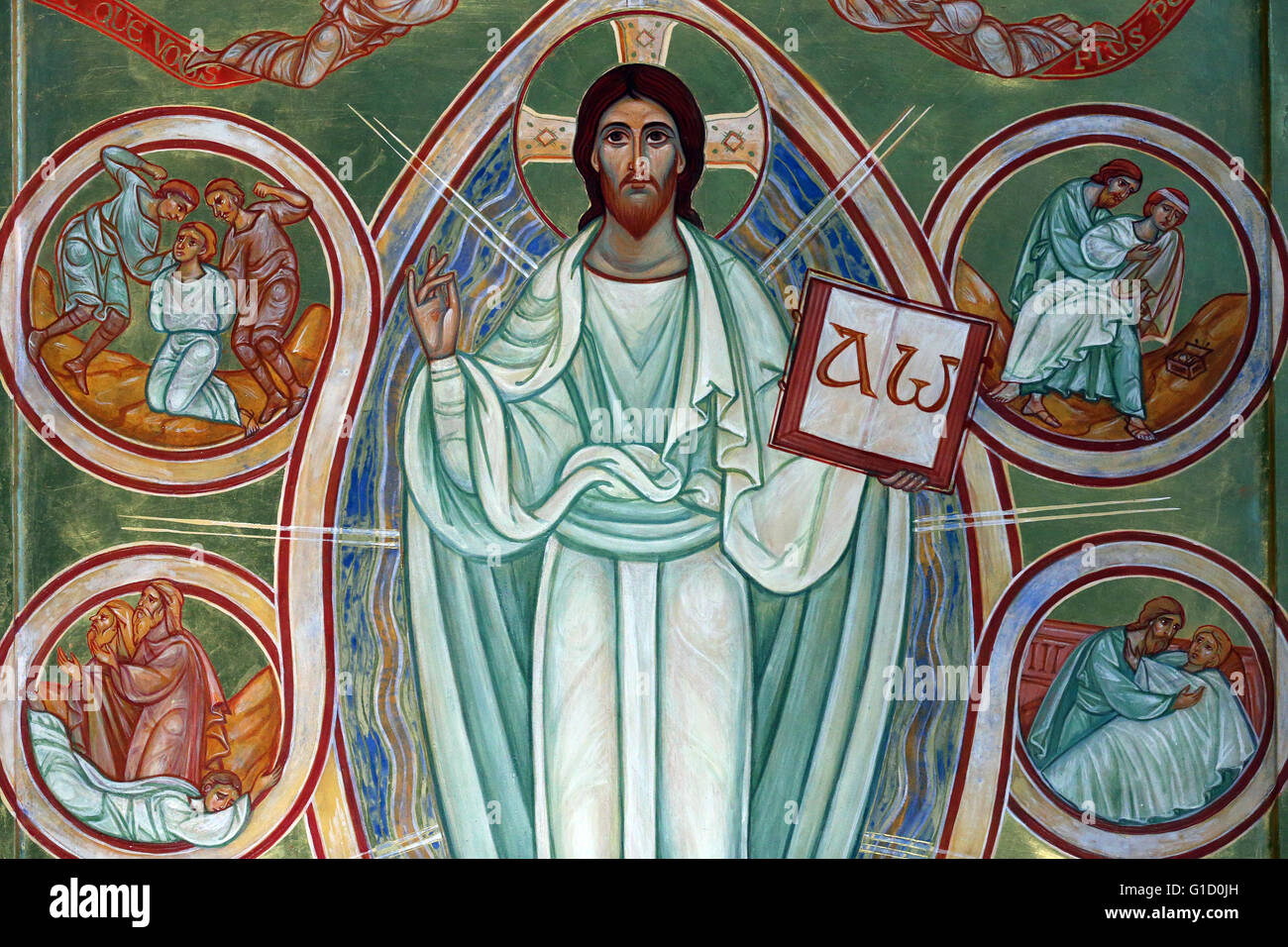 Taize ecumenical community. Church of the Reconciliation. The icon of ...