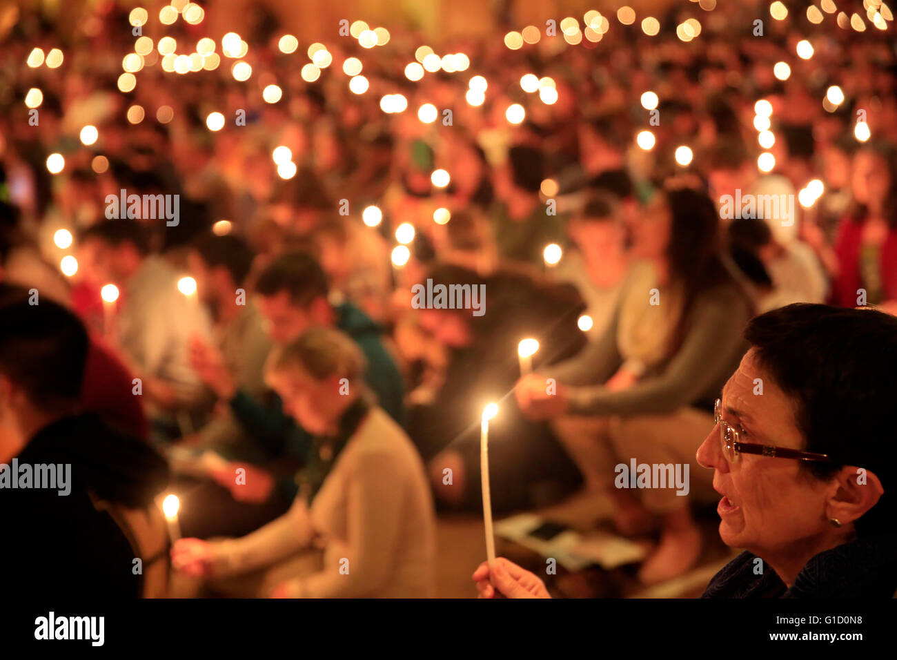 Taize ecumenical community. Church of the Reconciliation. Saturday ...