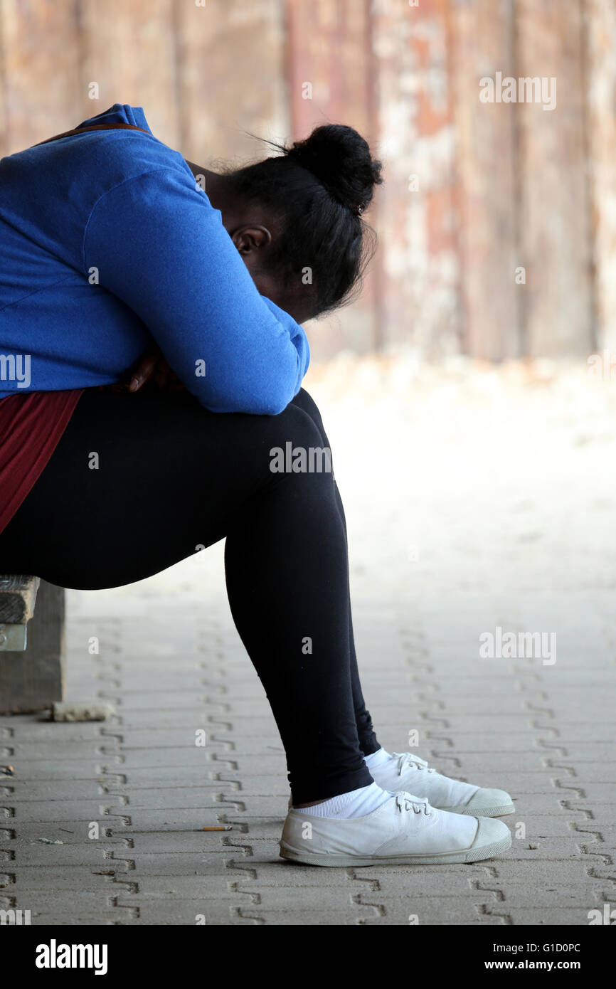Taize ecumenical community. Young woman praying. Taize. France Stock ...