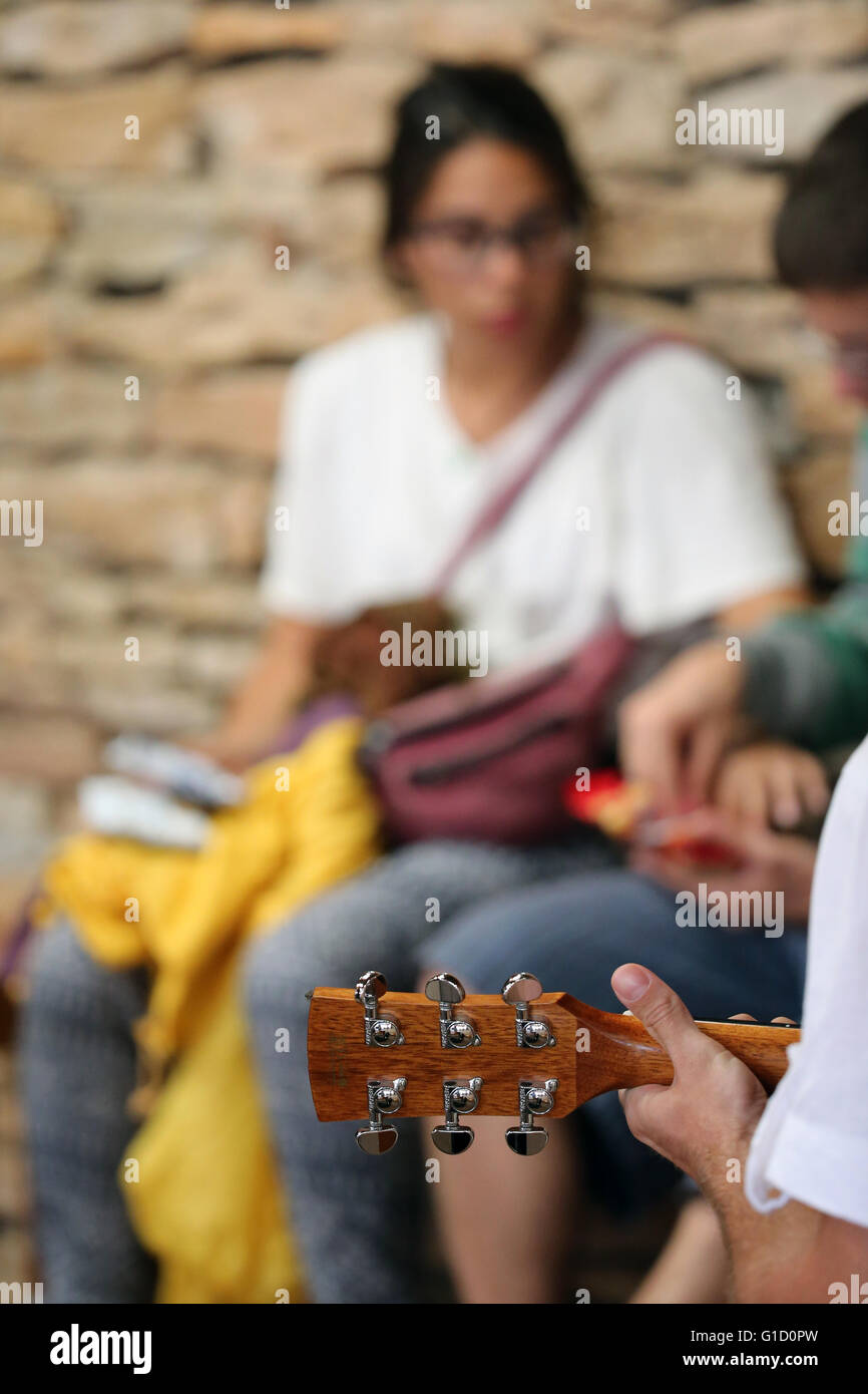 Taize ecumenical community. Practice song. Taize. France Stock Photo ...