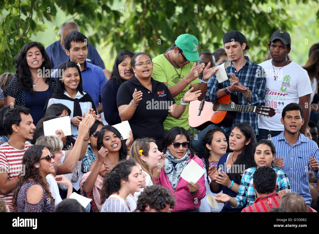 Taize ecumenical community. Practice song. Taize. France Stock Photo ...
