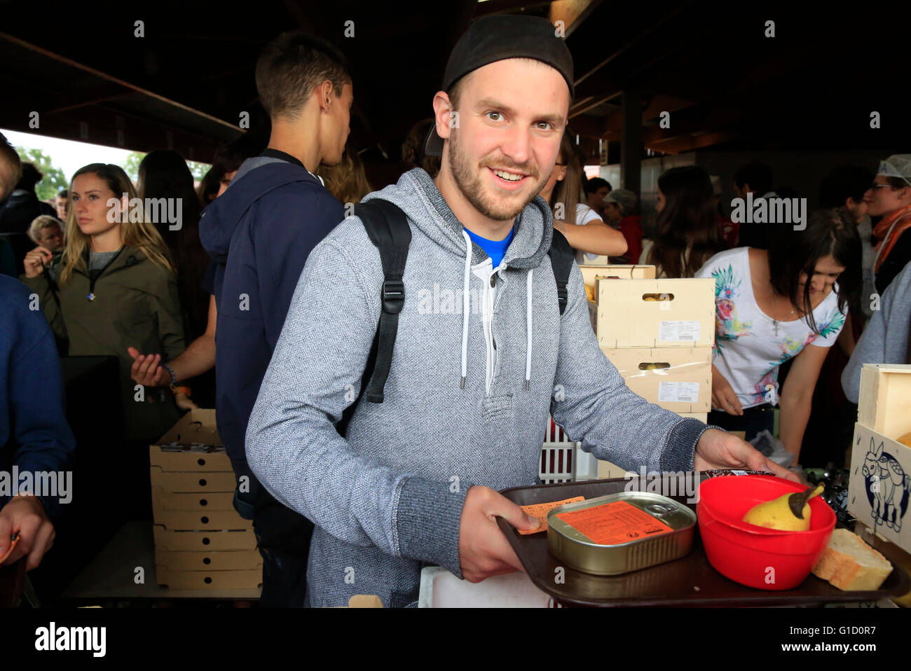 Taize ecumenical community. Meal. Taize. France Stock Photo - Alamy