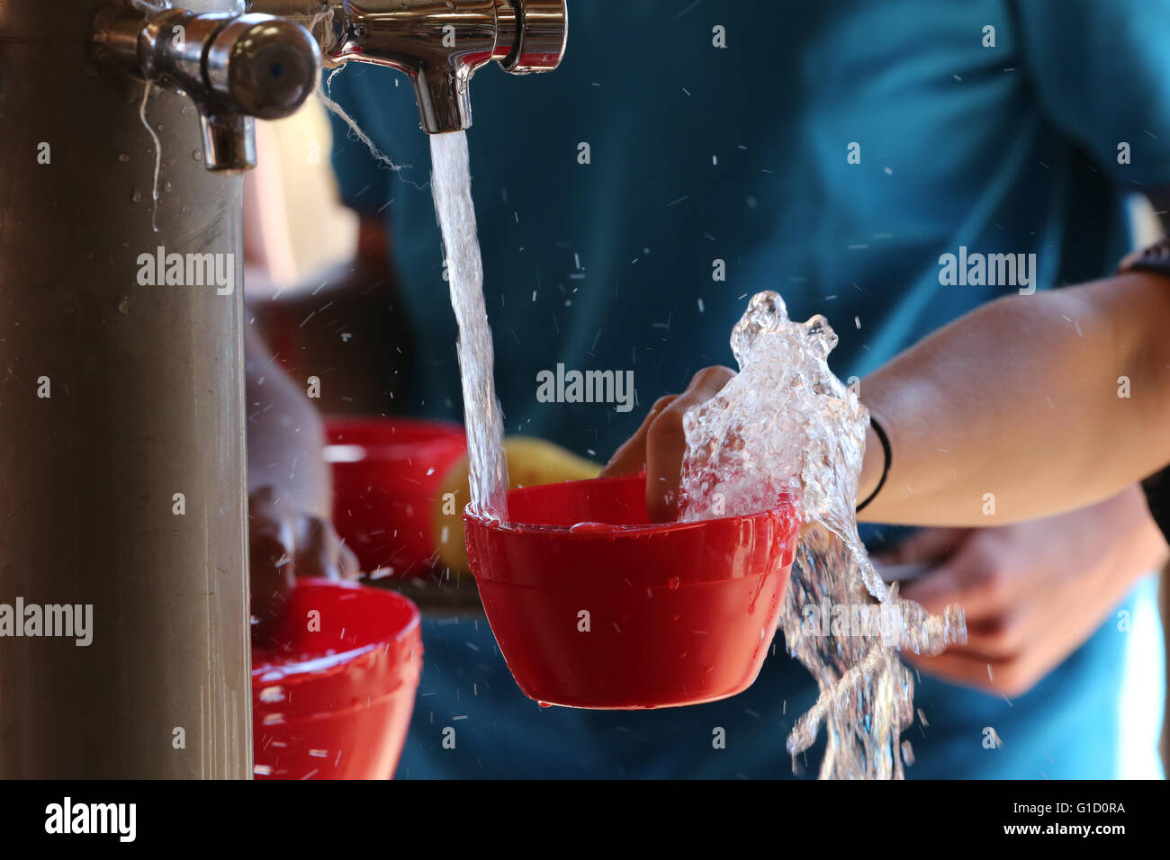 Taize ecumenical community. Drinking water. Taize. France Stock Photo ...