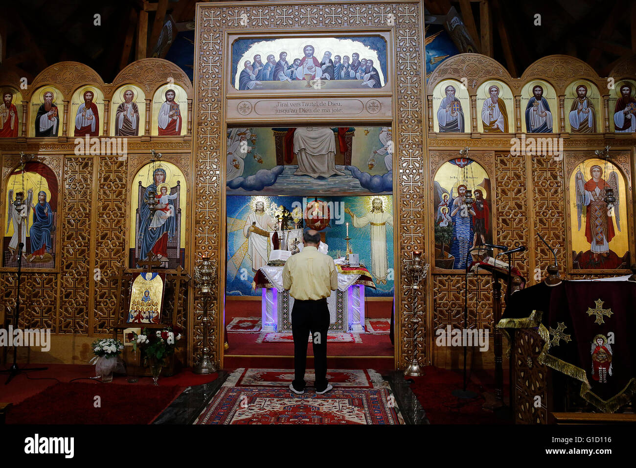 Saint Michel & Saint George coptic church, Villejuif. France Stock ...