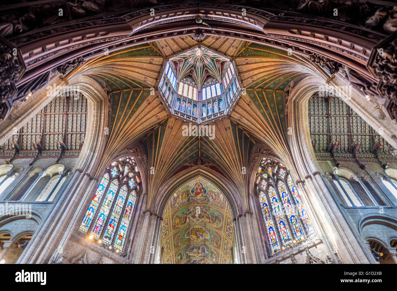 Ely Cathedral interior ceiling roof Stock Photo - Alamy