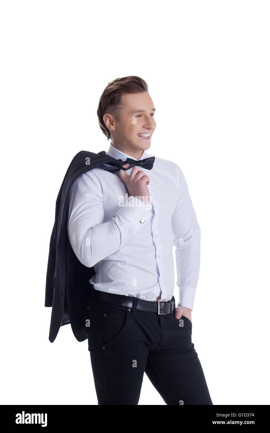 Smiling handsome man dressed in formal suit Stock Photo - Alamy