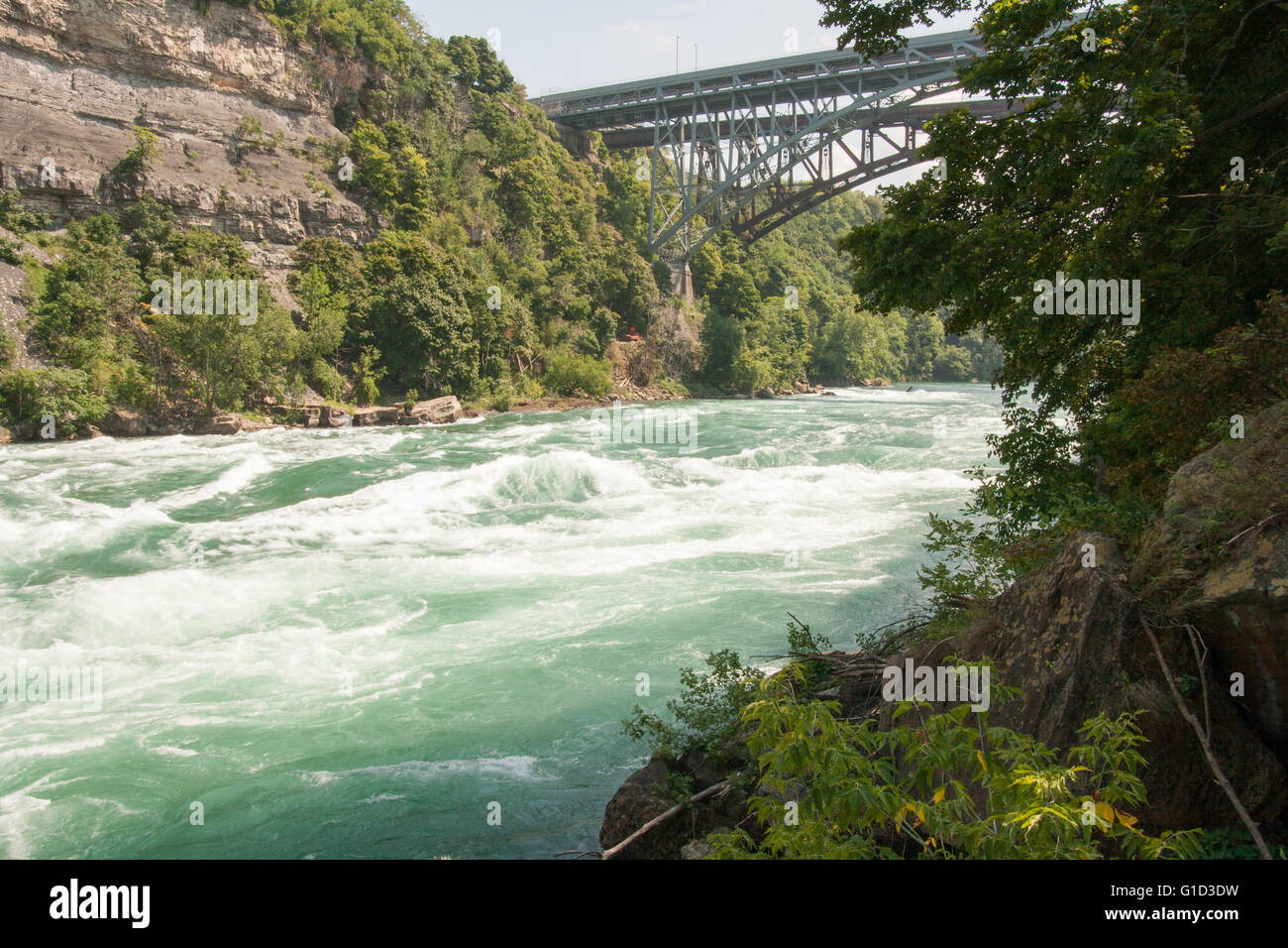 Class 6 rapids along the White Water walk Great Gorge, Niagara Falls ...