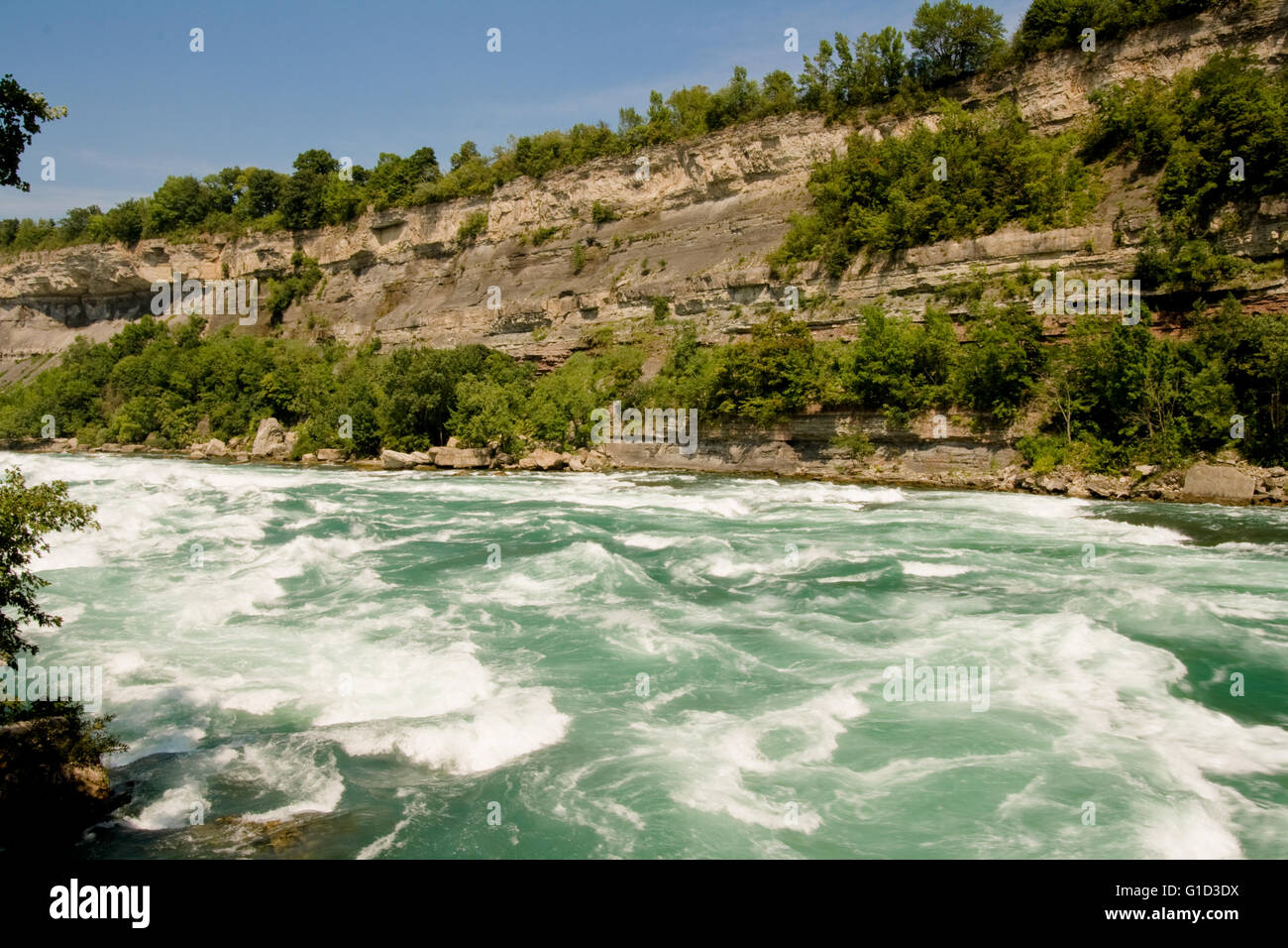 Class 6 rapids along the White Water walk Great Gorge, Niagara Falls ...