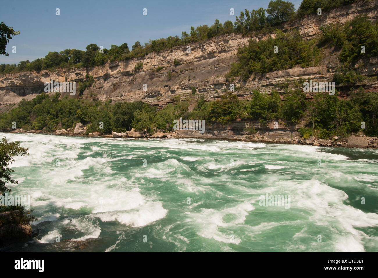 Class 6 rapids along the White Water walk Great Gorge, Niagara Falls ...