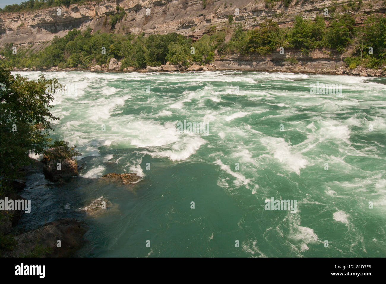 Class 6 rapids along the White Water walk Great Gorge, Niagara Falls ...
