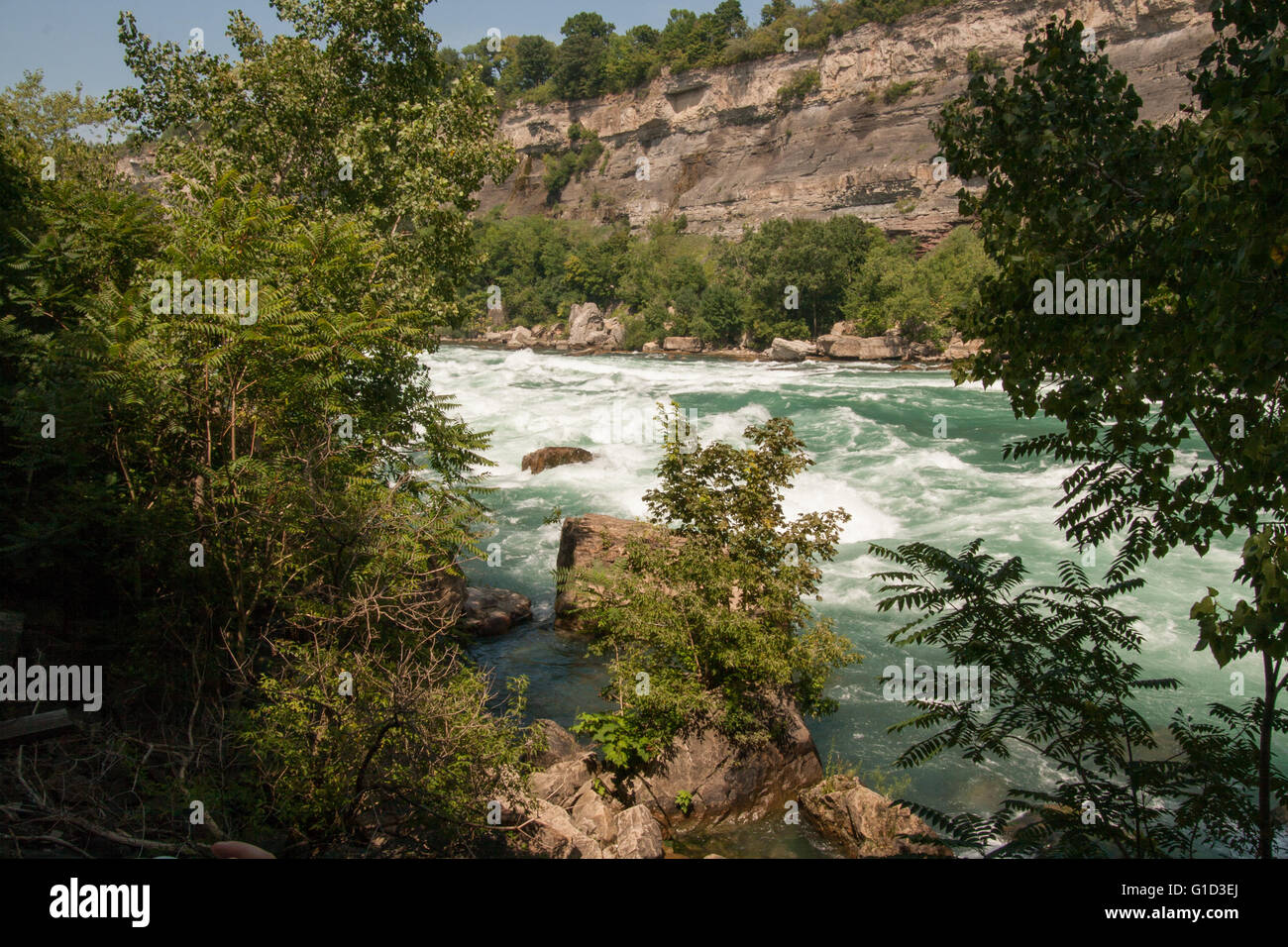 Class 6 rapids along the White Water walk Great Gorge, Niagara Falls ...