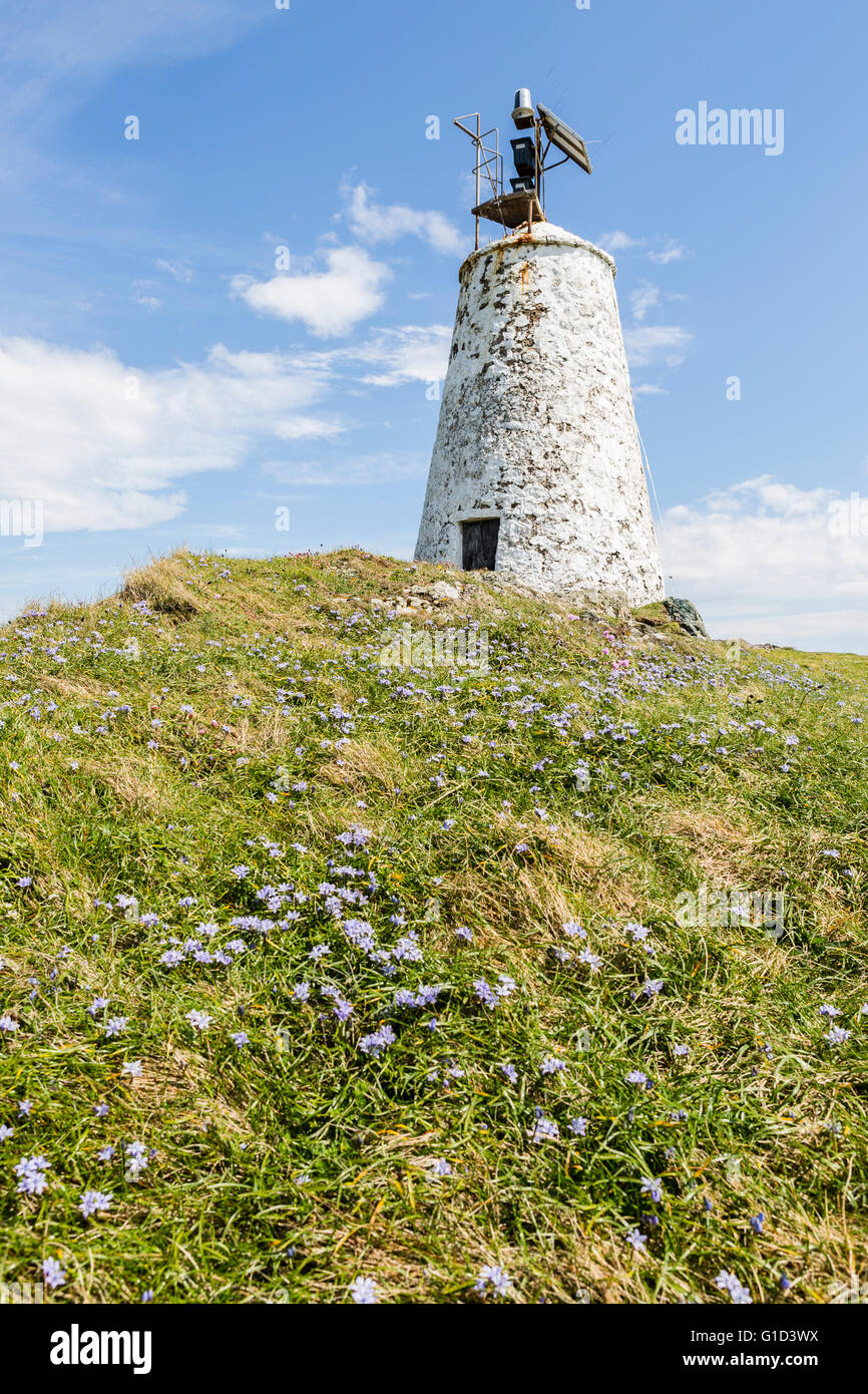 The old lighthouse on Ynys Llanddwyn, Ynys Mon, Wales Stock Photo - Alamy