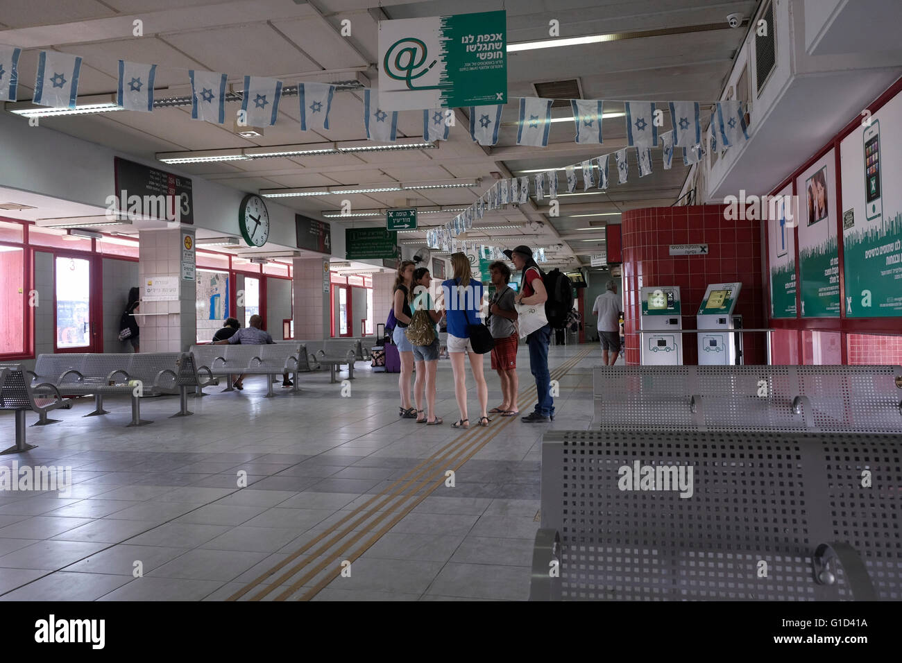 The central bus station in Eilat a resort city in southern Israel Stock ...