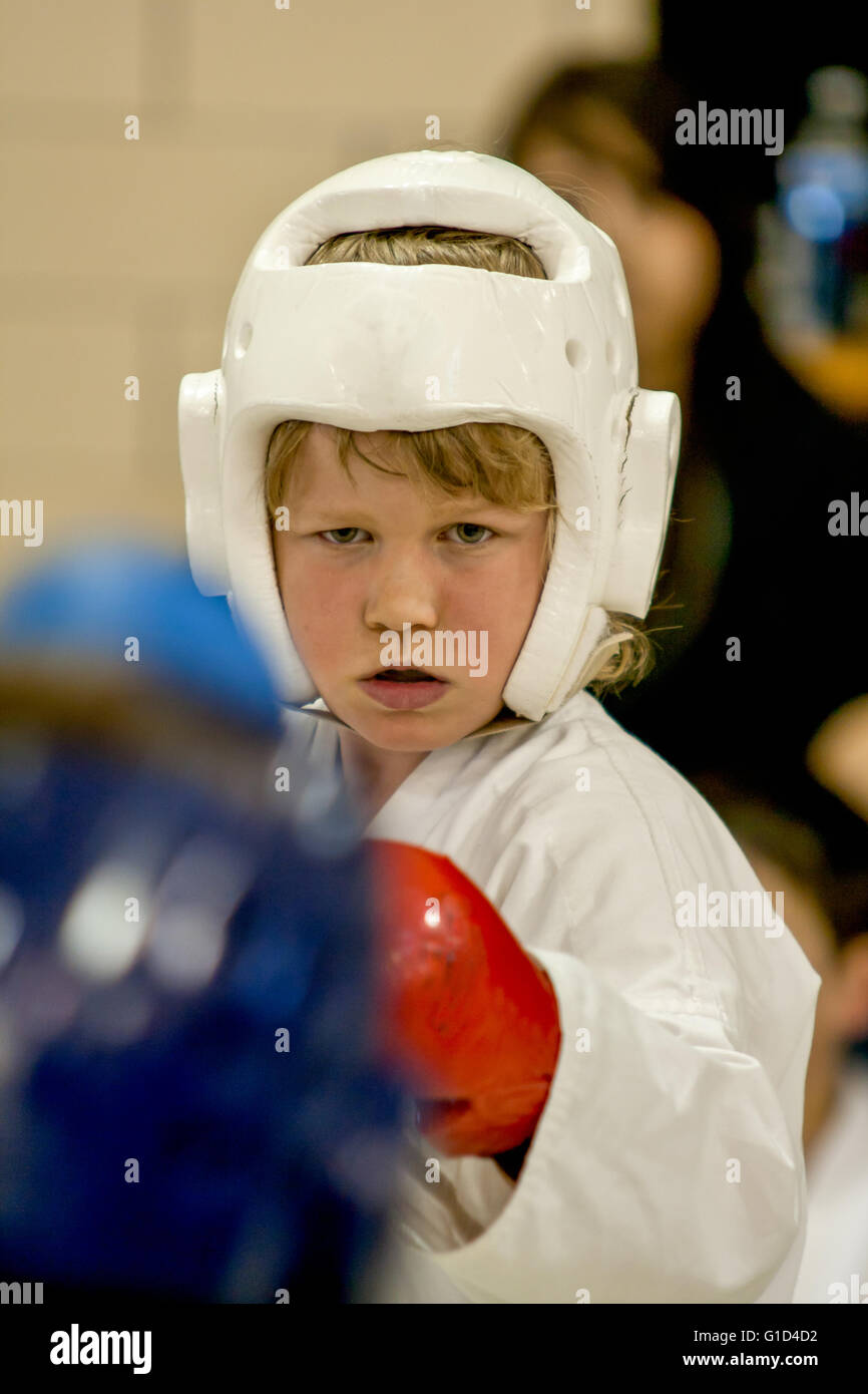 Kumite, full contact karate combat Stock Photo - Alamy