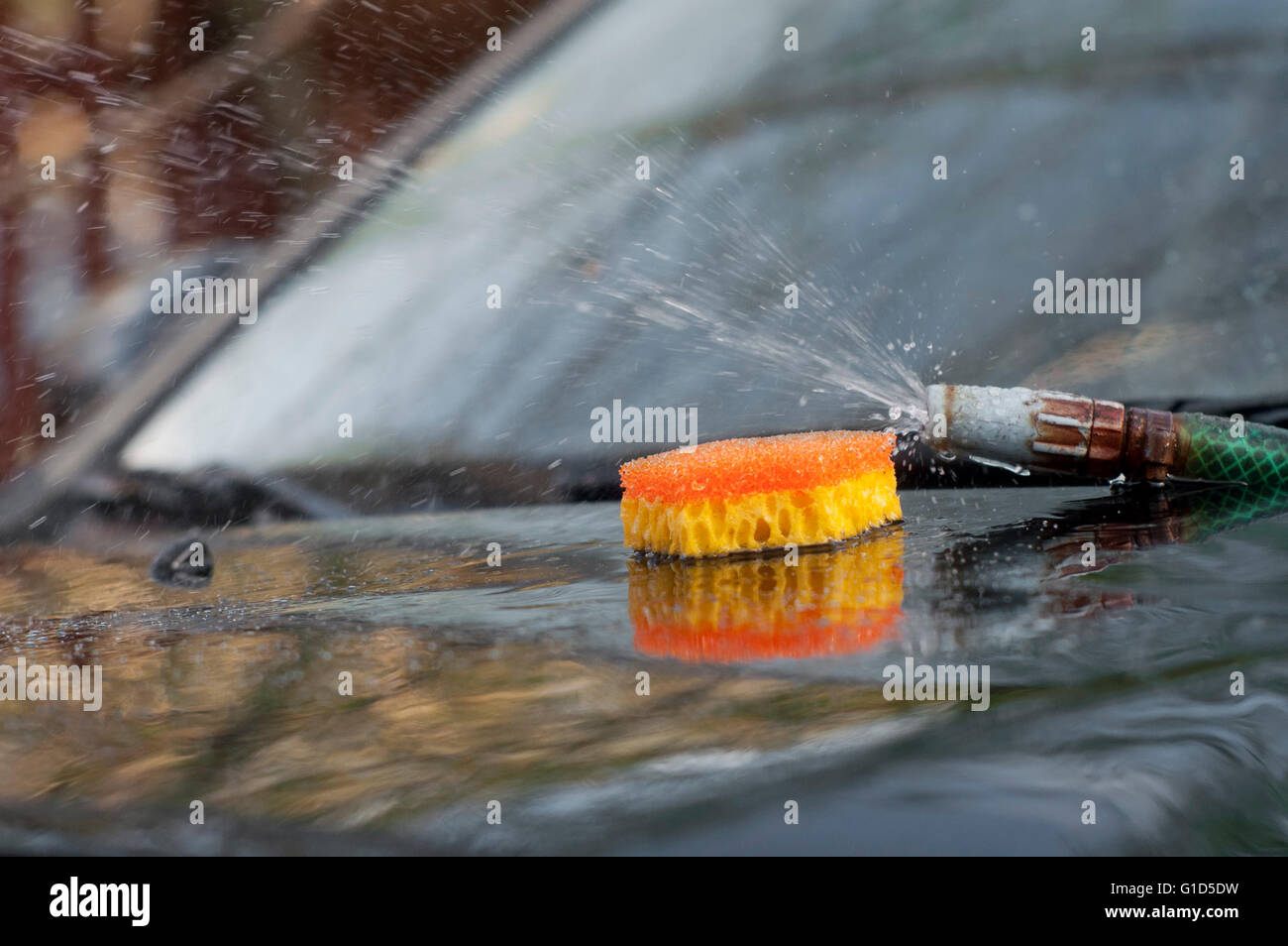 Washing A Car Stock Photo - Alamy