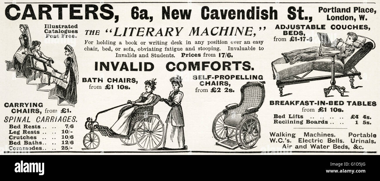 Original old vintage magazine advert from the late Victorian era dated ...