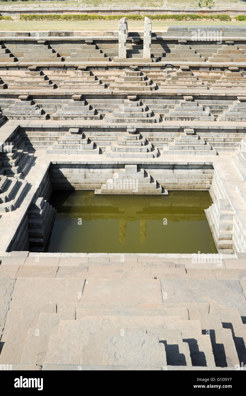 Water tank of Royal Enclosure temple at Hampi on India Stock Photo - Alamy