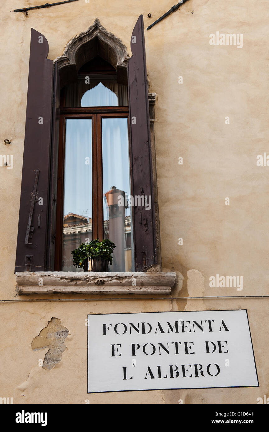 Venetian Window Reflection Stock Photo - Alamy