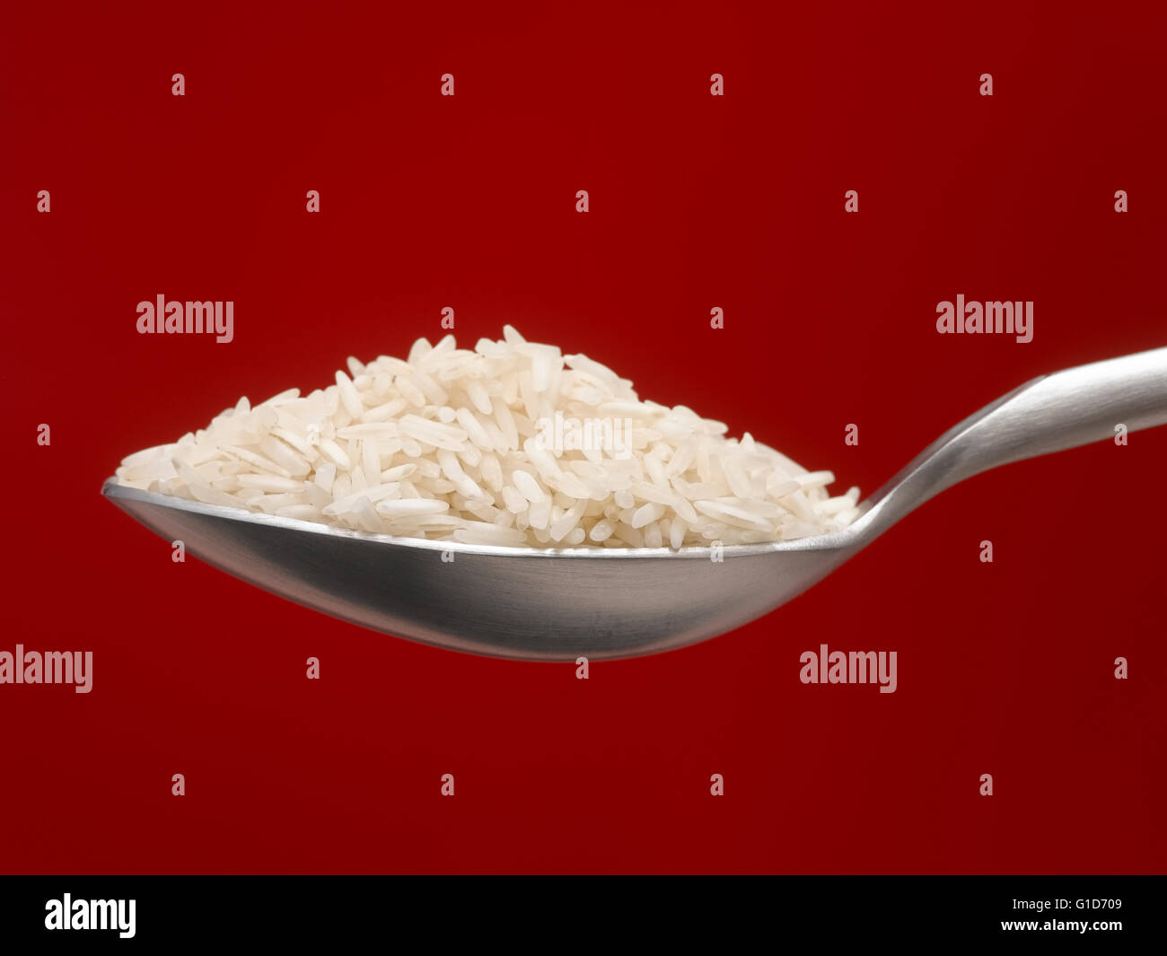 Basmati Rice on spoon Stock Photo - Alamy