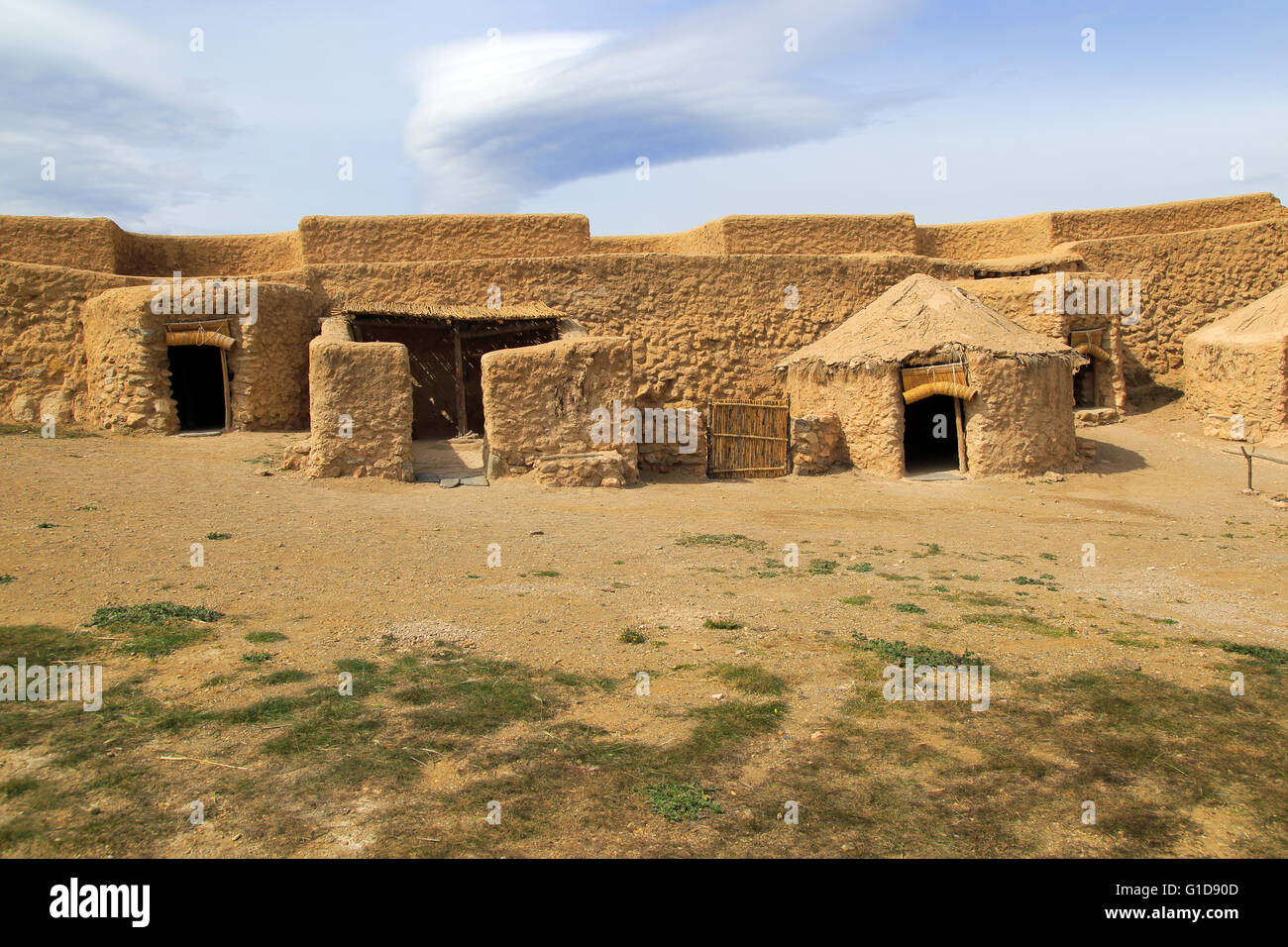 Reconstruction of buildings, Los Millares prehistoric Chalcolithic ...