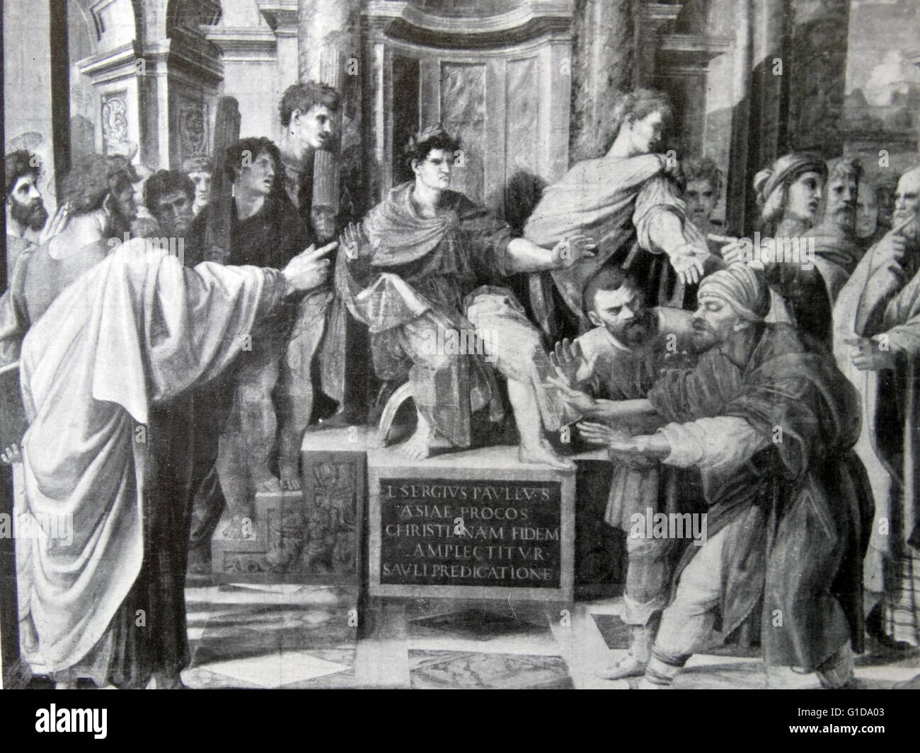 Elymas struck blind. cartoon by Raphael, born 1483 - died 1520 (from a ...