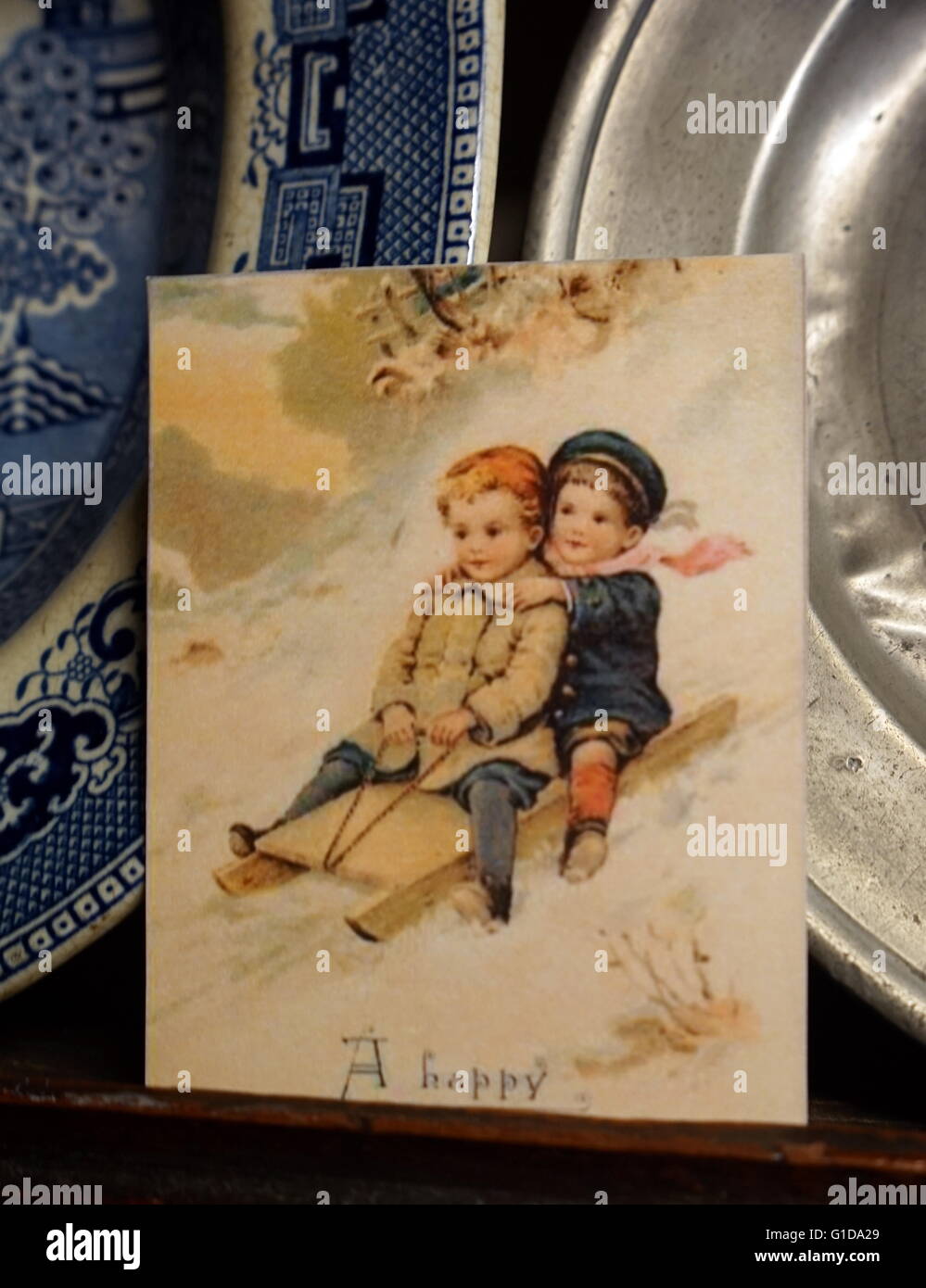 Edwardian Christmas card, circa 1910 Stock Photo - Alamy