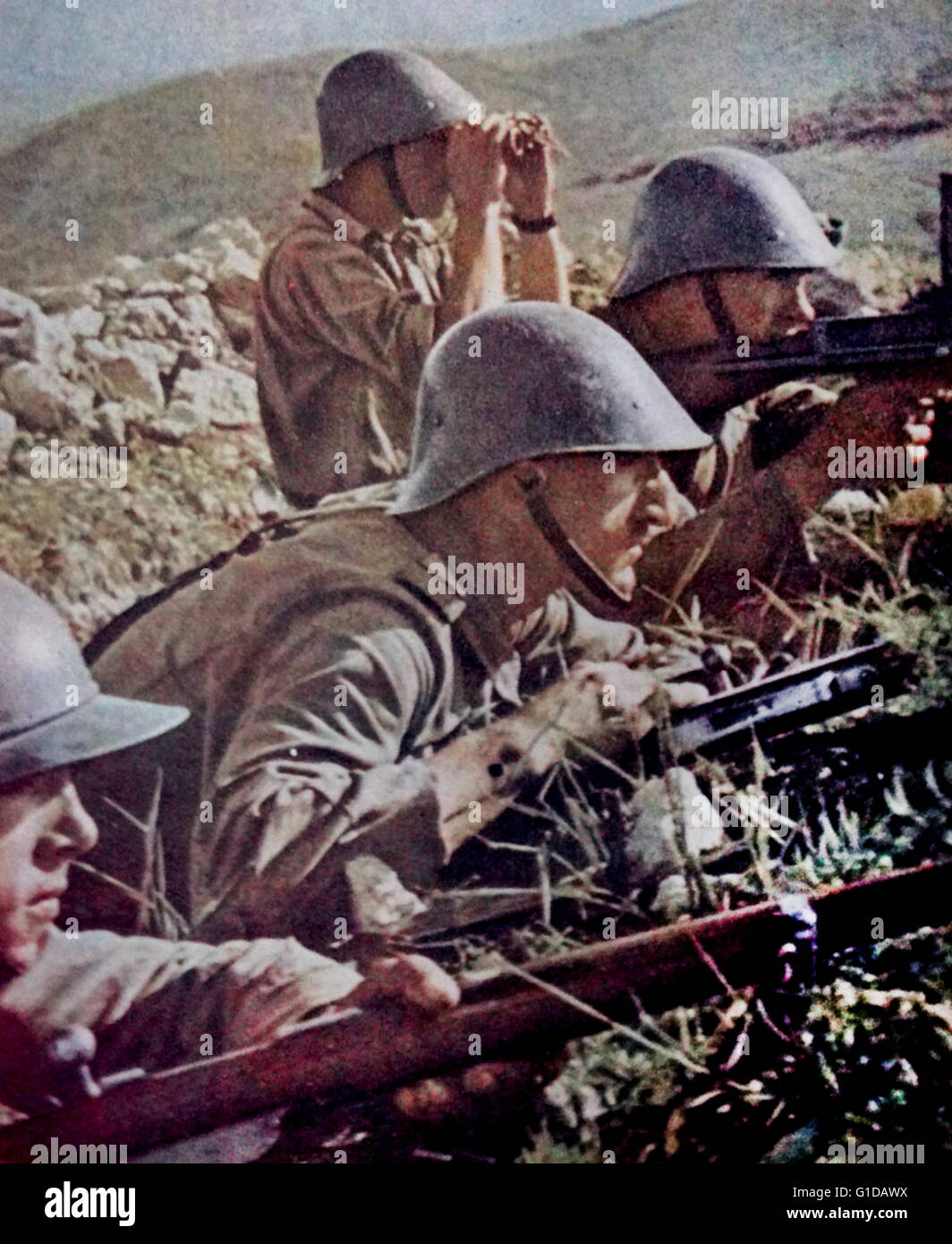 Bulgarian infantry during the German summer offensive Stock Photo - Alamy