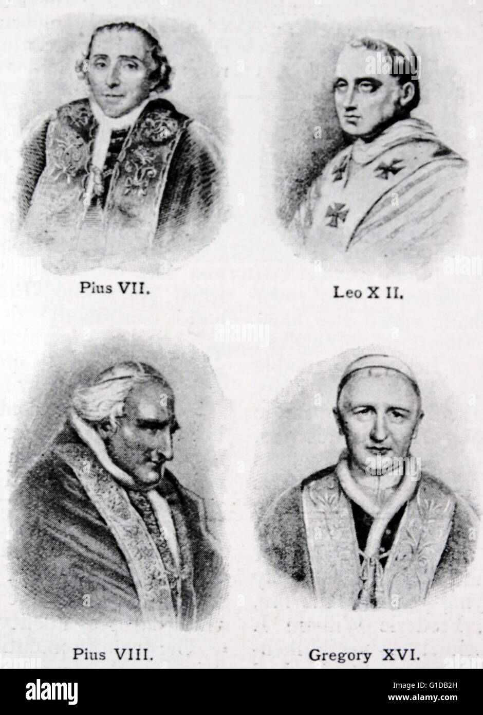 Pius VII, Leo XII, Pius VIII and Gregory XVI - Nineteenth century popes ...