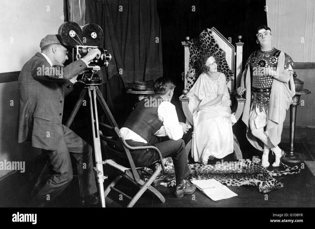 Margaret Gorman (Miss America 1921), and Stephen Fegan being filmed for ...