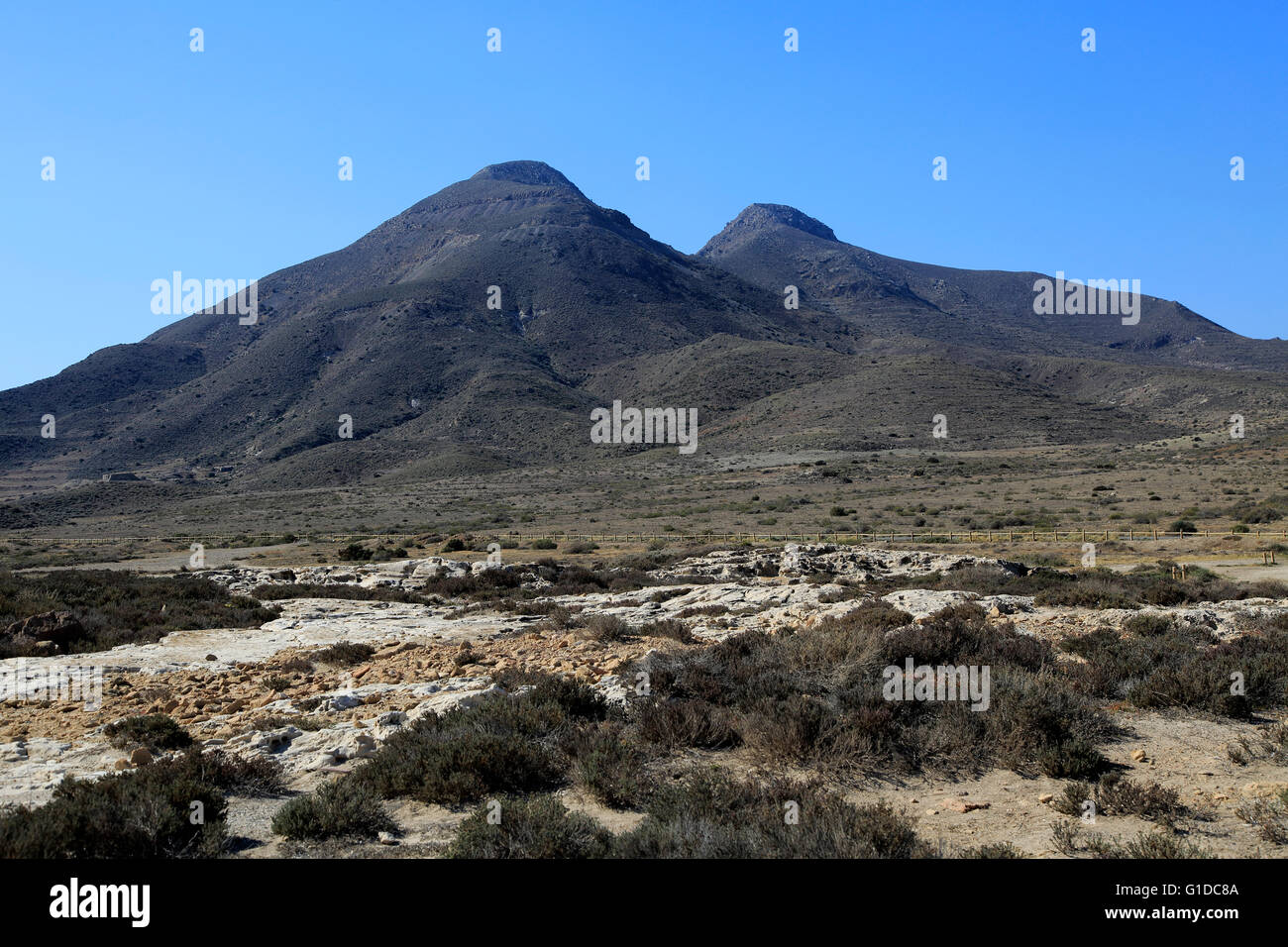 Los frailes volcanoes from los escullos hi-res stock photography and ...