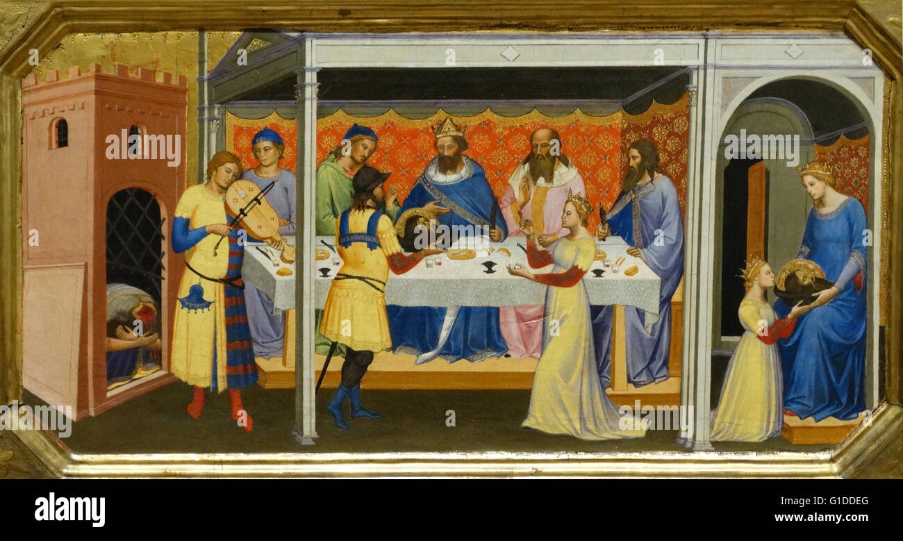 The baptism of christ with saints peter and paul hi-res stock ...