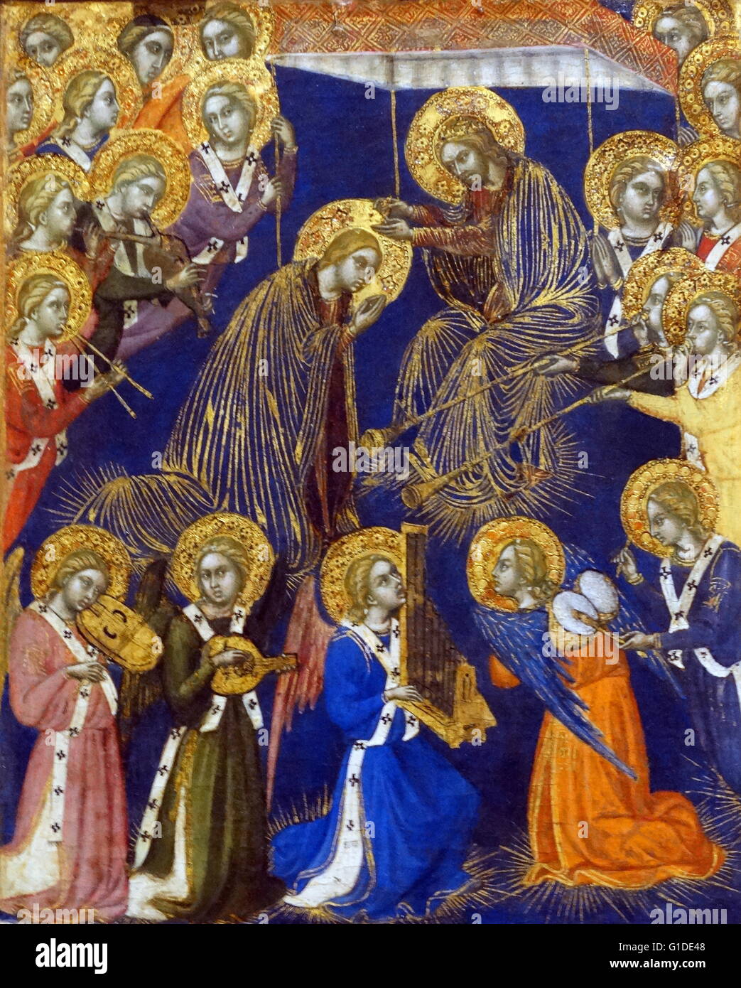 Painting titled 'The Coronation of the Virgin' by Barnaba da Modena ...
