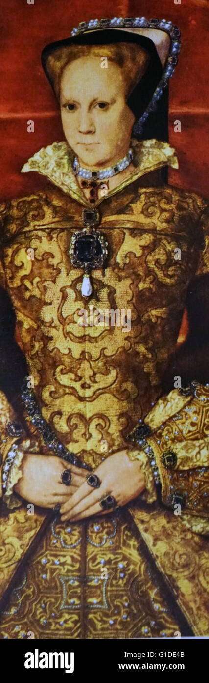 Portrait of Mary I of England (1516-1558) was the Queen of England and ...