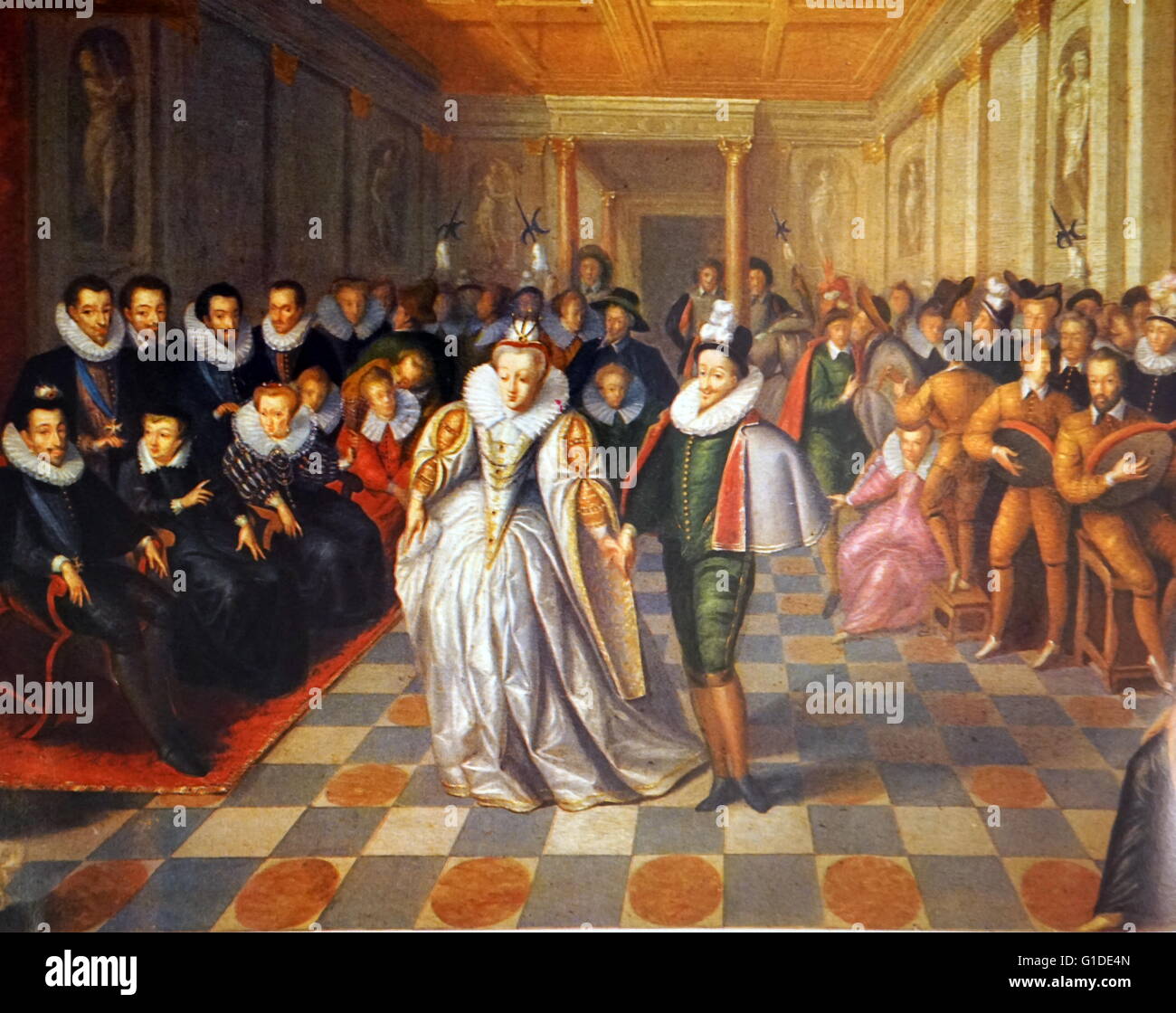 Painting depicting King Henry III of England (1207-1272) attending a ...