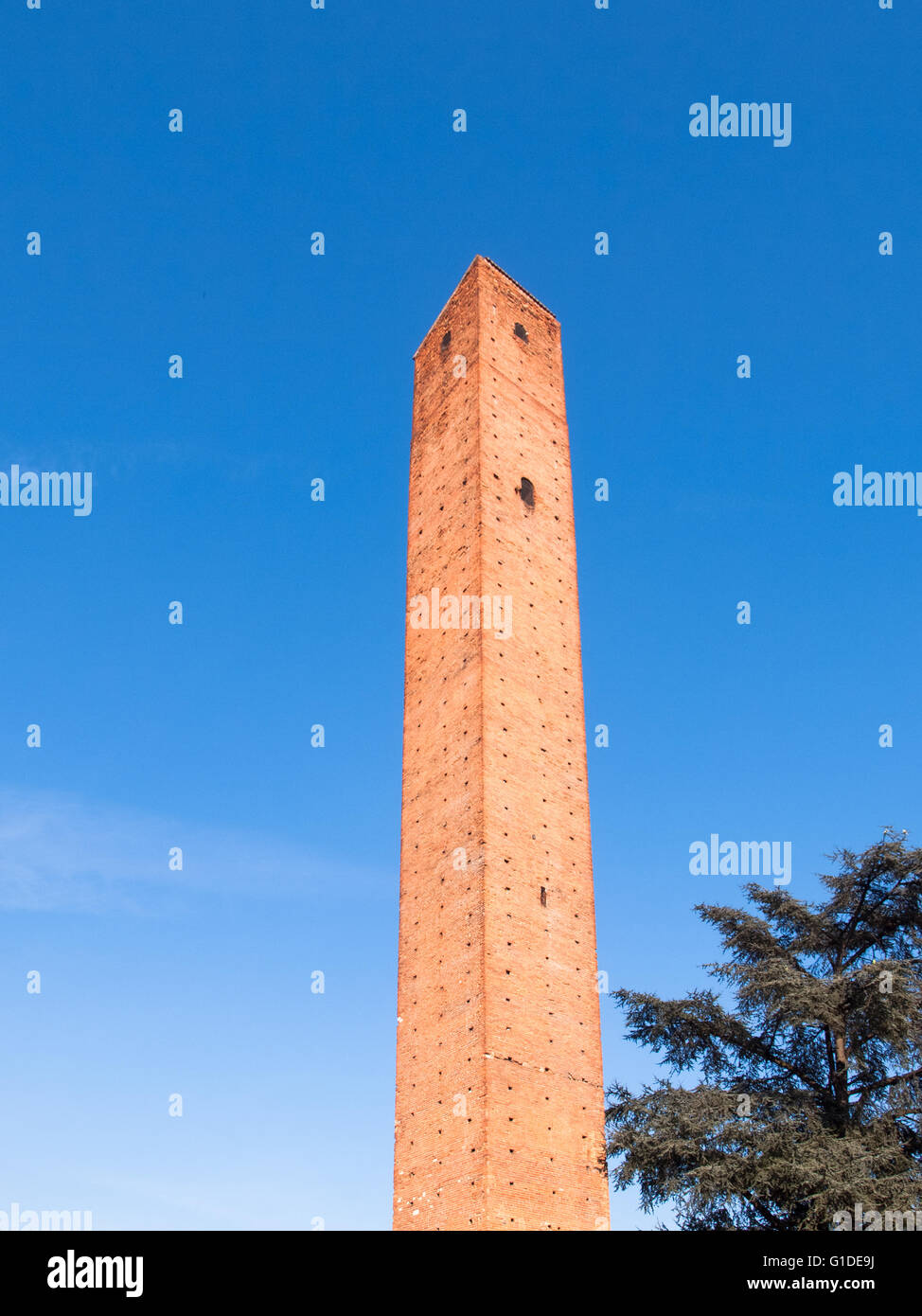 Pavia, Italy - March 8, 2015: Medieval towers in the historic center of ...