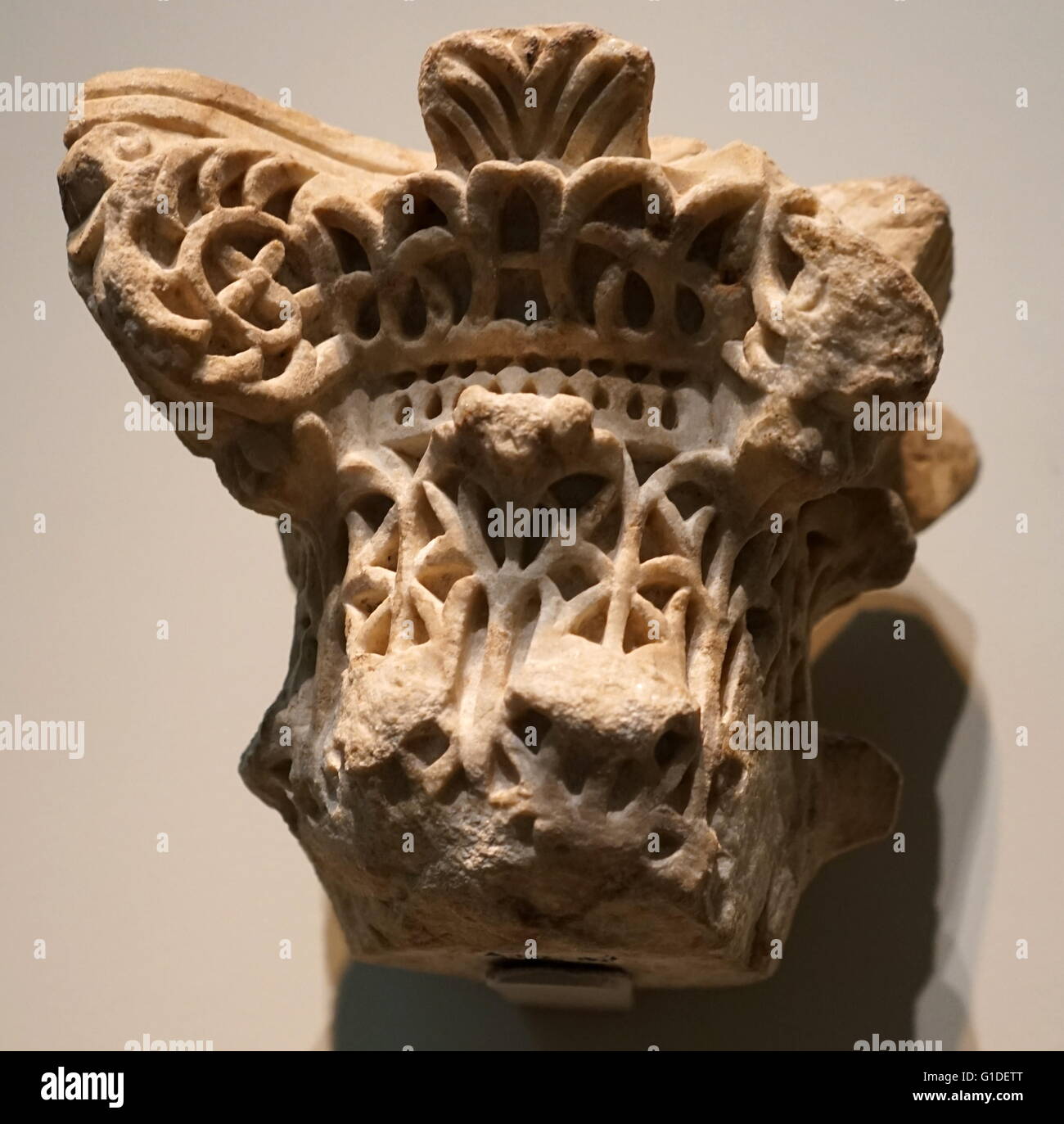 Marble column capitals from Islamic Spain, most likely from one of the ...