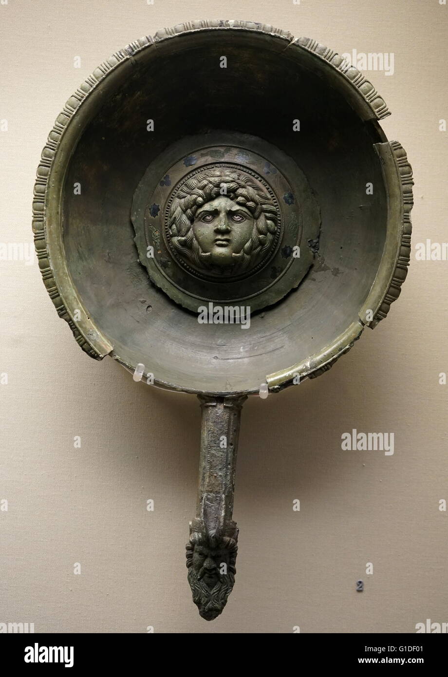 Bronze paterae with a central roundel depicting the head of Medusa ...