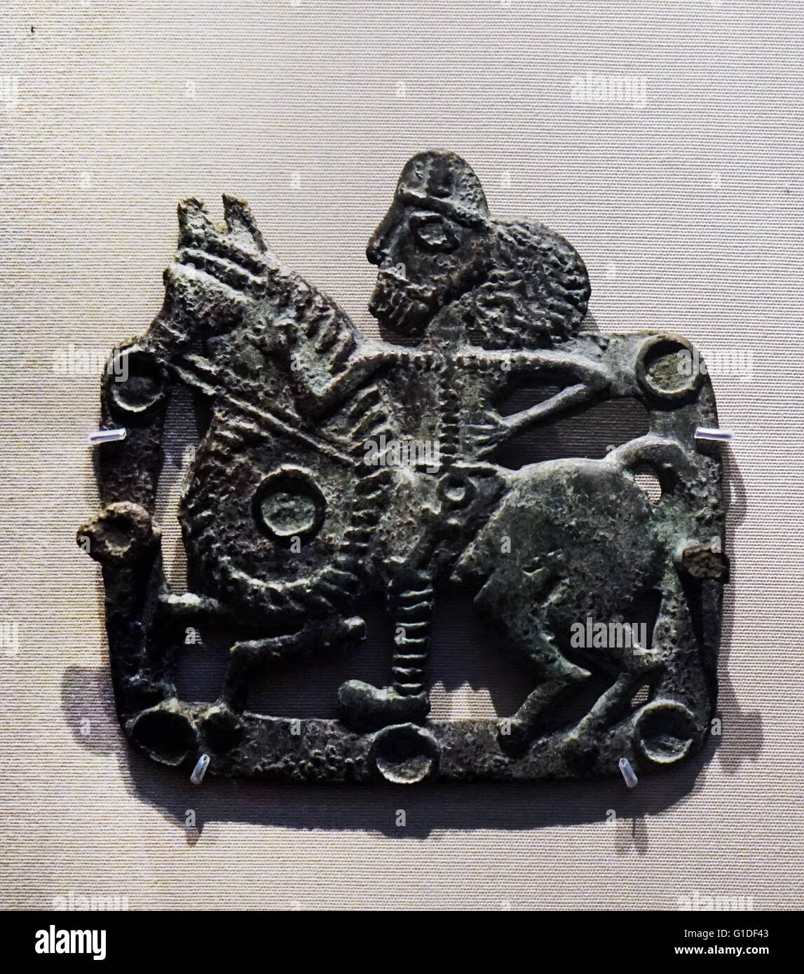 Bronze belt buckle from the Parthian period. Dated 1st Century AD Stock ...