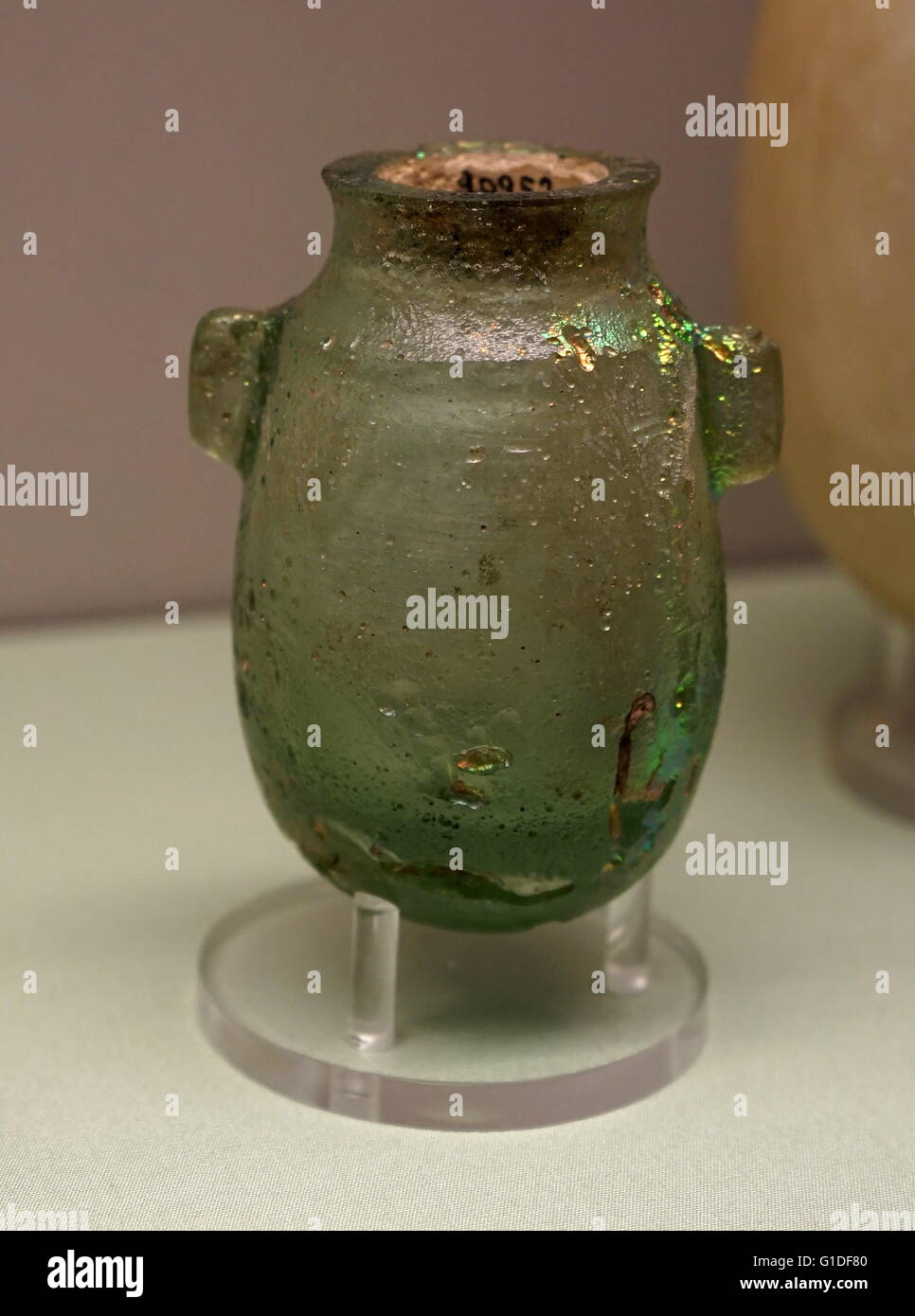 Glass and alabaster jars belonging to the ancient Assyrian King Sargon ...