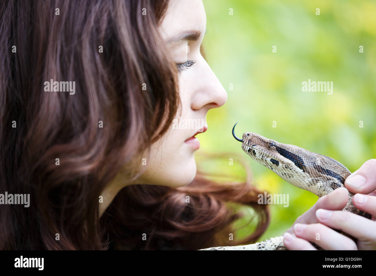 Girl with long tongue hi-res stock photography and images - Alamy