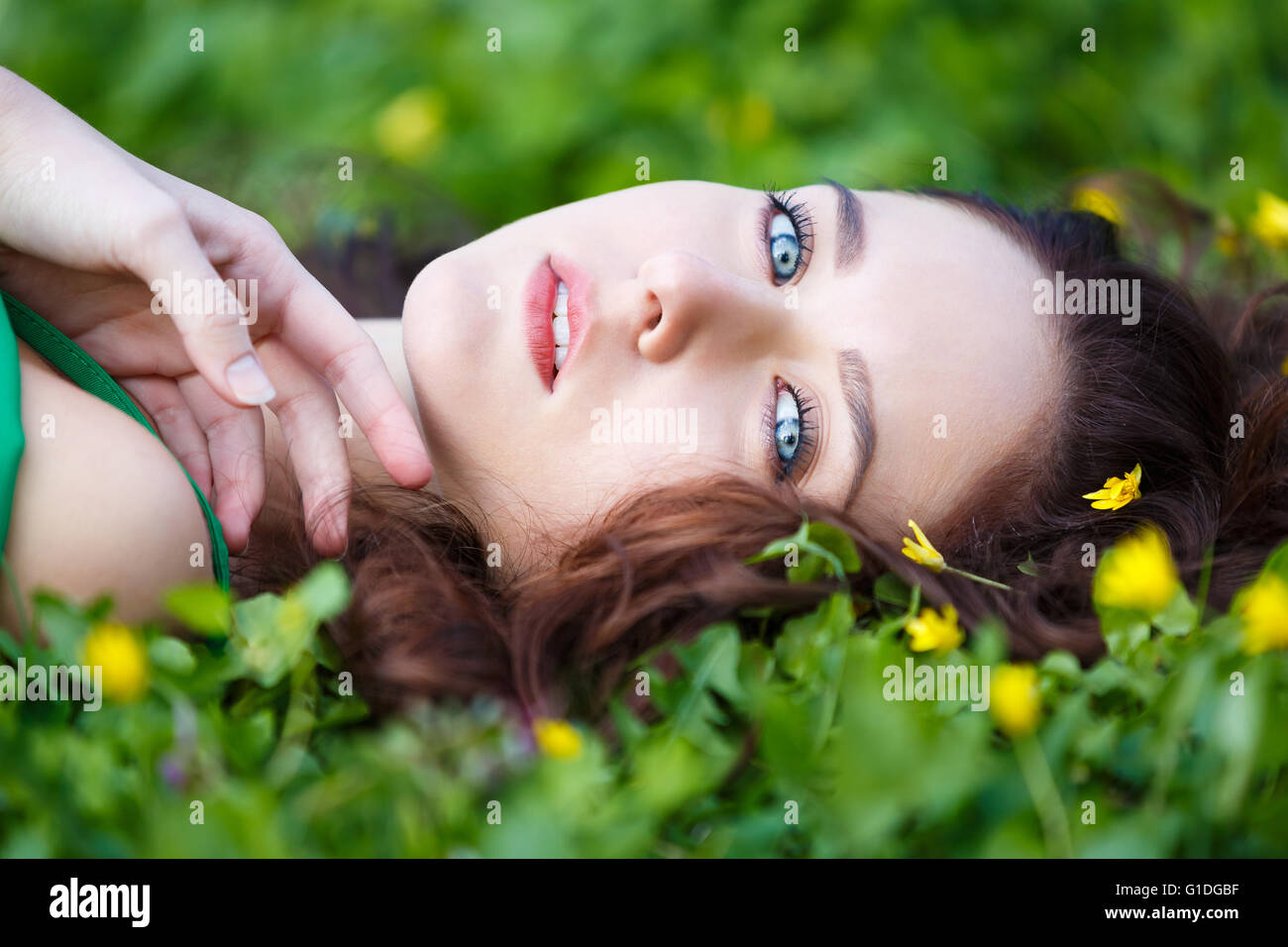 Teen Girl Lying In Field High Resolution Stock Photography and Images ...
